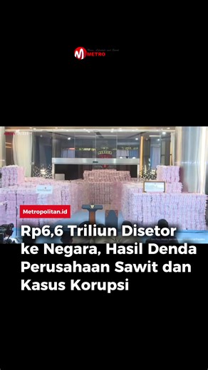 Jaksa Agung ST Burhanuddin resmi menyerahkan uang Rp6.625.294.190.469,74 atau Rp6,6 triliun kepada pemerintah. Burhanuddin menjelaskan uang Rp6,6 triliun itu merupakan hasil penagihan denda administratif kehutanan oleh Satuan Tugas Penertiban Kawasan Hutan (PKH) senilai Rp2.344.965.750.000 (Rp2,3 triliun). “Yang berasal dari 20 perusahaan sawit, 1 perusahaan tambang nikel,” katanya. Kemudian asil penyelamatan keuangan negara atas penanganan perkara tindak pidana Korupsi oleh Kejagung sebesar Rp4