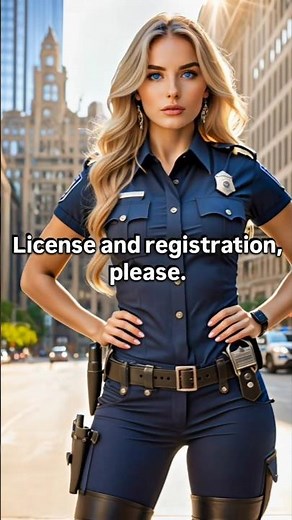 Authoritative & Beautiful | Sara's Commanding Police Look in Motion