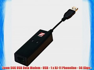Zoom 56K USB Data Modem - USB - 1 x RJ-11 Phoneline - 56 Kbps -