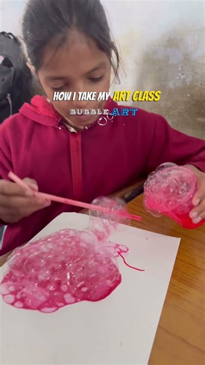 Bubble Art Texture | Easy School Art Activity,Fun & Creative Technique for Kids #creativeclassrooms