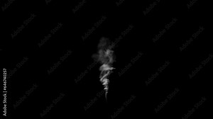 Small smoke with transparent background - Trail of rising smoke with alpha channel. Animation