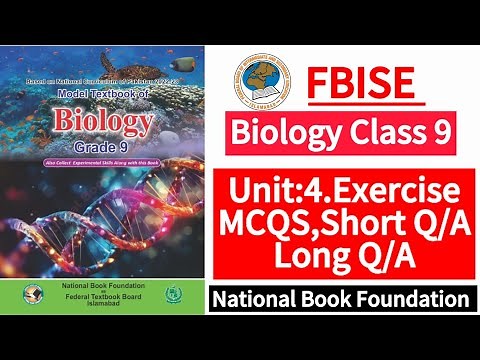 Class 9 Biology Unit 4 Complete Exercise | New Syllabus 2024|LearnOnlineWithAnum
