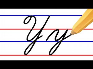 letter Y, cursive handwriting practice