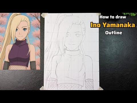 How to draw ino Yamanaka 🥰 || outline drawing ||🤗step by step easy method || ino Yamanaka outline💖||