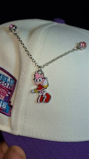 Jimmy Litkins - Hat Designer/Pin Creator on Instagram: "& The last of our Sonic character chain pins is Amy Rose! 🩷🌹 Only 1 in existence! Make sure you’re ready @ 8pm if you want this one! #enamelpins #amyrose #sonic"