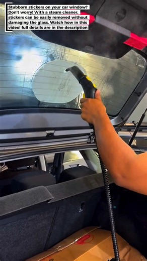 Easy Way to Remove Car Window Stickers with Steam