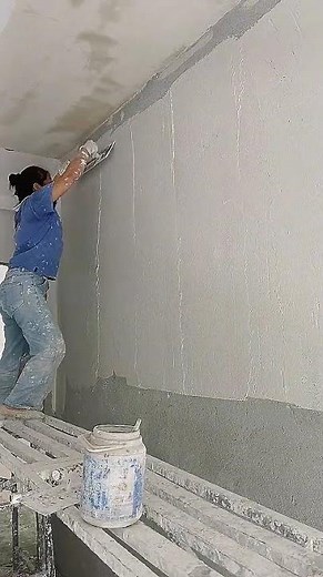Interior wall plastering