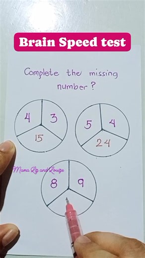 212K views · 568 reactions | Brain speed test. #fblifestyle #problemsolving #puzzle #brainteaser #mathematics #viralreelschallenge | Mama Liz and Louize | Facebook