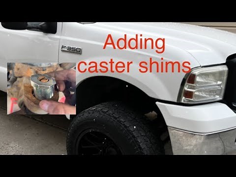 F350 DEATH WABBLE FIX WITH CASTER SHIMS !!!!