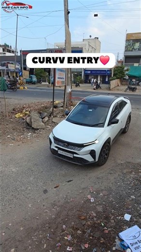 Tata Curvv Entry❤️!! Top Model | Accomplished Plus A | New Tata Curvv White Colour | Curvv Status