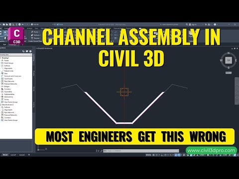 8.1B How to Create Channel Assembly in AutoCAD Civil 3d | Advanced Civil 3d Complete Course