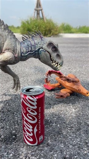 Unboxing Satisfying with Pyroraptor VS. Indominus Rex,Cocacola Toys Review #dinosaurs #jurassicworld