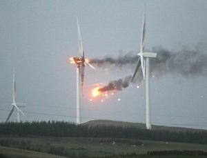 Scottish Wind Turbine Explodes