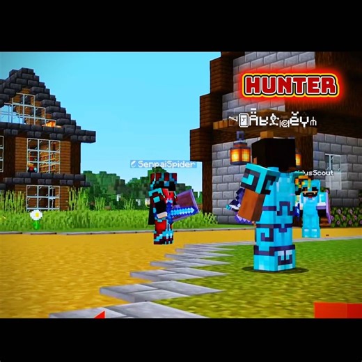 SenpaiSpider VS Hunter Deadliest PVP 👿 ‪@SenpaiSpider‬ #shortviral #shorts #shortsfeed #minecraft