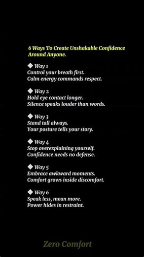 6 Ways To Create Unshakable Confidence Around Anyone #psychologyfacts