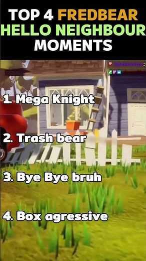 Top 4 Funniest Fredbear Hello Neighbor Surprises Moments!