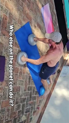 Defying gravity with 4 ball pushups