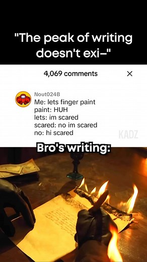 Kadz | Bro’s writing is fire 🔥 #meme #memes #tiktok #fire #writing | Instagram
