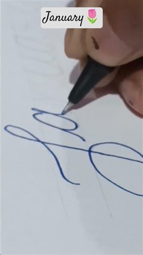 Writing 'January' in beautiful cursive handwriting...🌷✨#cursive #handwriting #shortsindia #viral