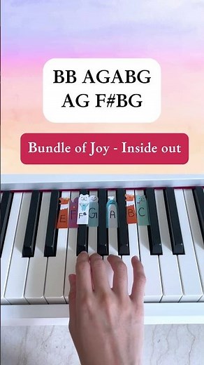 Bundle of Joy - Inside Out (Piano Tutorial) #pianotutorial #pianobeginner #easypiano #insideout