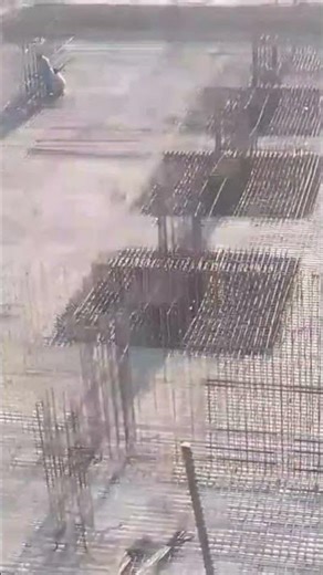 High Rise Raft Steel Fixing Work Construction Site Reality #construction #highrisebuilding #shorts