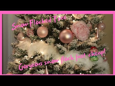How to Sno-Bond Snow Flock a Christmas Tree | Gorgeous fast, cheap snow flock!