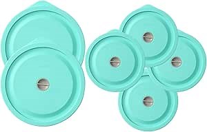 Lids Replacement for Pyrex 7402-PC 7 Cup and 7201-PC 4 Cup 6 Pack Set
