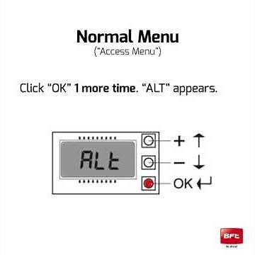 Control Unit with Display Bft | Simplified VS Normal ("Access") Menu - Tutorial (EN)