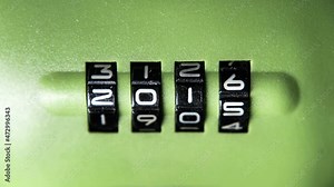 Number on the combination lock changing from 1990 to 2022