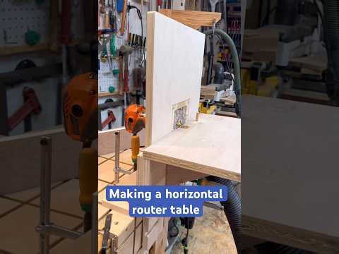 Making a quick and easy horizontal router table #diy #woodworking #tools