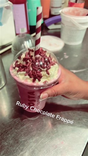 Decadent Ruby Hot Chocolate from Costa Coffee Barista
