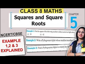Class 8 Maths Chapter 5 | Example 1 to 3 Explanation | Squares & Roots | NCERT Examples Solutions