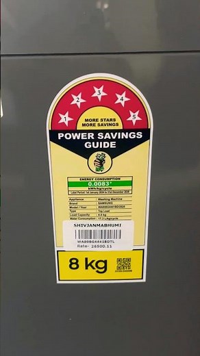 Samsung 8Kg 5 Star Eco Bubble Top Loading Fully Automatic Washing Machine 🔥