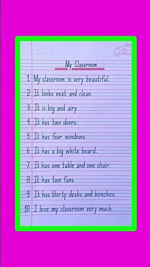 10 Lines On My Classroom in English/Essay On My Classroom in English/My Classroom Essay in English