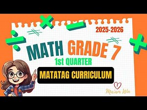Math Grade 7 - MATATAG Curriculum- 1st Quarter Topics