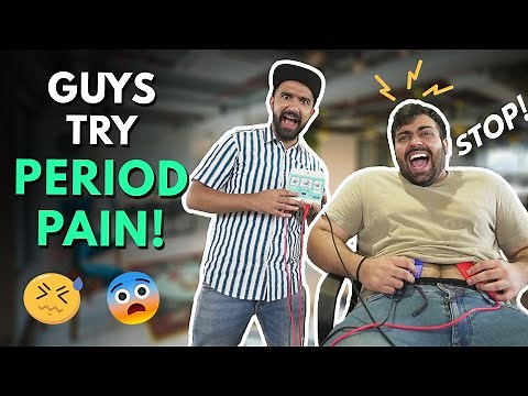 Guys Try PERIOD PAIN SIMULATOR! | The Urban Guide