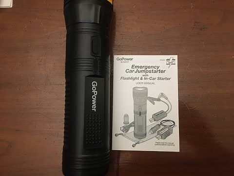 Let's read the manual GoPower Ideation Emergency Car Jumpstarter LED Flashlight