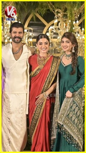 Heroine Sreeleela at Vijay & Rashmika Wedding Reception | Virosh | V6ENT