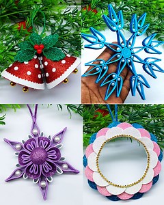 289K views · 5K reactions | Most beautiful Christmas ornaments making very easy tutorial at home #diy #handmade #Christmas | Origami Art & Crafts | Facebook
