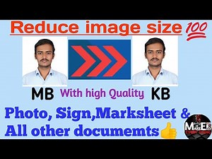 Reduce image size Mb to kb with good Quality💯✌-Tamil /Easy methods👍Photo, sign, marksheet &all...