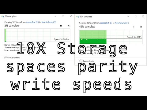 The trick to faster parity speeds on windows storage spaces