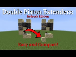 How to Make Horizontal and Vertical Double Piston Extenders in Minecraft Bedrock Edition