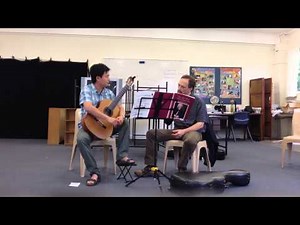 Lesson with William Kanengiser on Bach Fugue from BWV 1000 for classical guitar