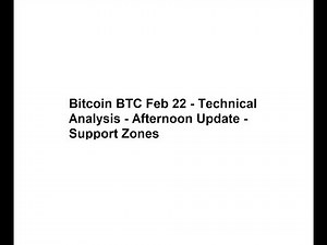 Bitcoin BTC Feb 22 - Technical Analysis - Afternoon Update - Support Zones