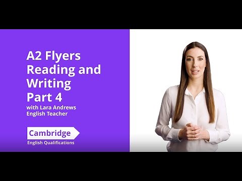 A2 Flyers Reading and Writing Part 4