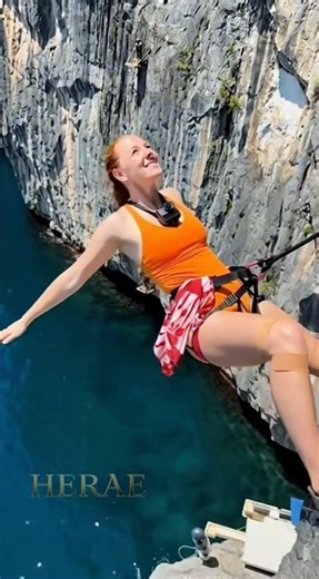 That cliff jump was INSANE 💀 #BungeeJumping #Adrenaline