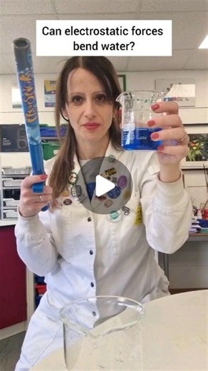 emilia angelillo on Instagram: "This time I am using my fun fly stick to bend water!! The fun fly stick is a handheld device that generates static electricity. It typically uses a high-voltage generator to create an electrostatic charge. So, yes, electrostatic forces can indeed bend water! This happens because water molecules are polar, meaning they have a positive end and a negative end. When you bring a charged object close to a stream of water, the water molecules align their charges opposite