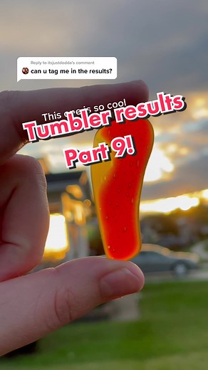 Reply to @itsjustdodda FINALLY RED GLASS! What color should I do next? 💜? #tumbledglass #rocktumbler #fyp #etsy #fypシ #etsyseller