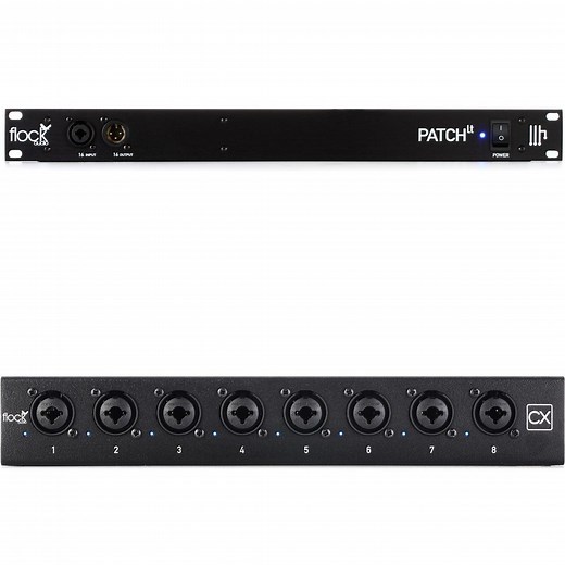 Flock Audio Patch "LT" 32-point Digitally Controlled Analog Patchbay with 8-channel Hardware Input Module