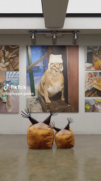 Exclusive Floppa Cube Plushie from Gosha's Art Gallery